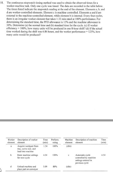 Solved The continuous stopwatch timing method was used to | Chegg.com