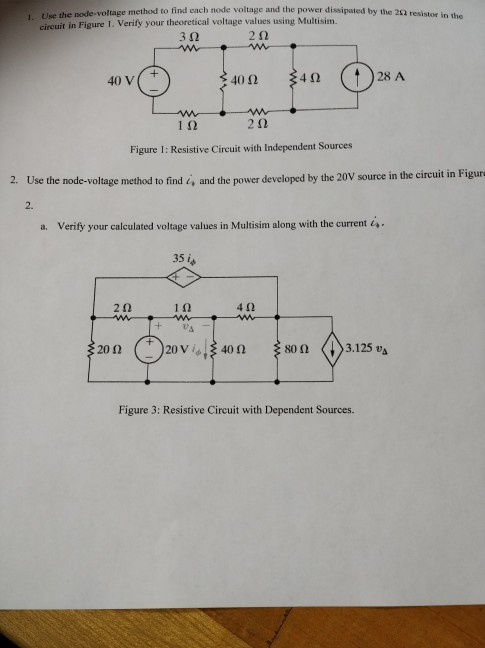 Solved the node-voltage method to find each node voltage and | Chegg.com