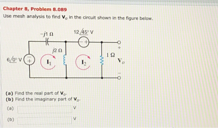 Solved Use mesh analysis to find V_o in the circuit shown in | Chegg.com
