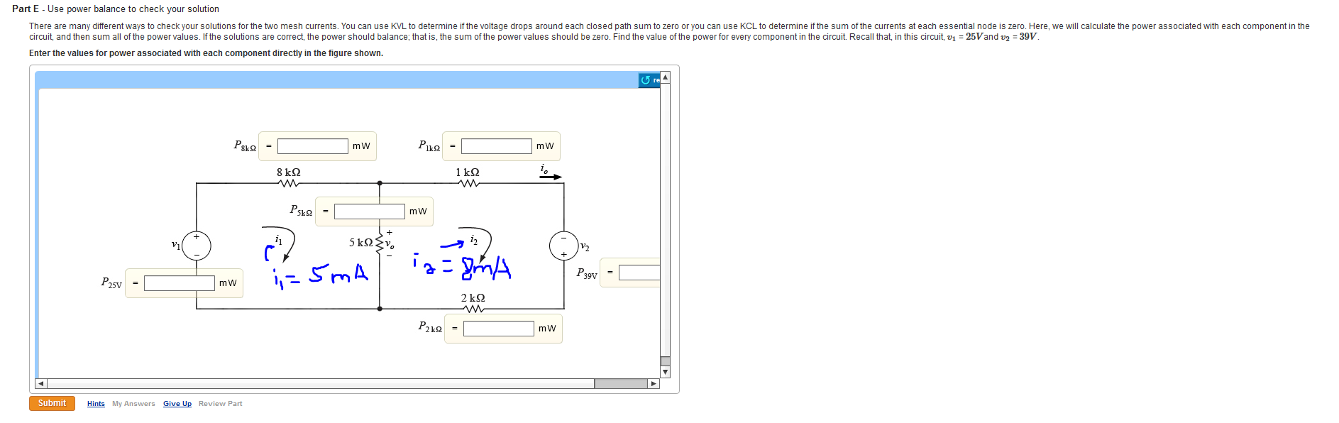 Solved Use power balance to check your solution There are | Chegg.com