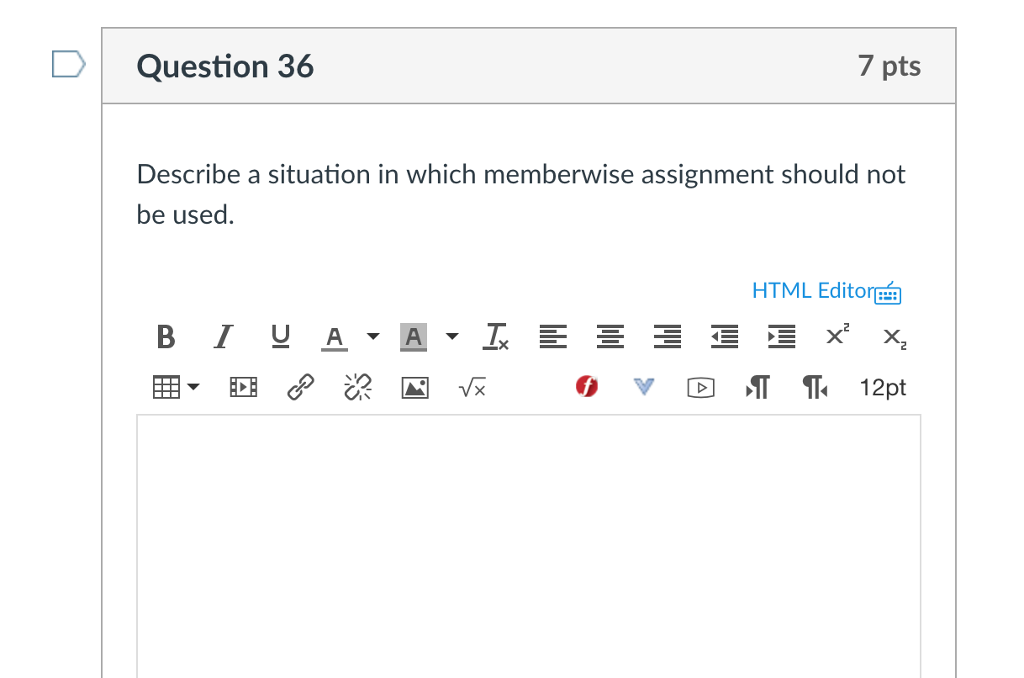 Solved DQuestion 36 7 pts Describe a situation in which | Chegg.com Solved DQuestion 36 7 pts Describe a situation in which | Chegg.com