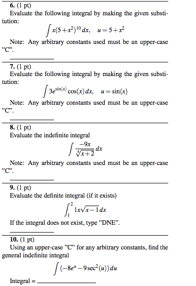 Solved Evaluate the following integral by making the given | Chegg.com