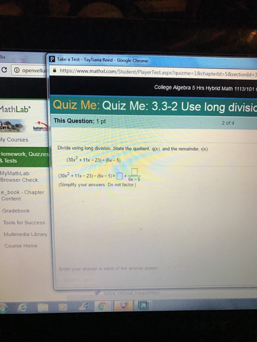 Solved Divide using long division State the quotient q(x) | Chegg.com Solved Divide using long division State the quotient q(x) | Chegg.com