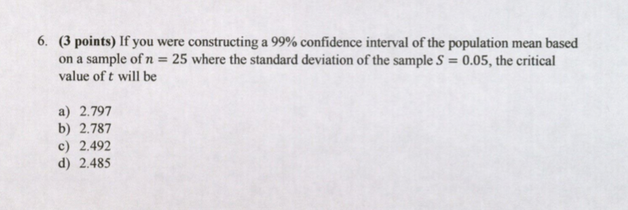 Why Is A 99 Confidence Level Wider When Constructing 1485