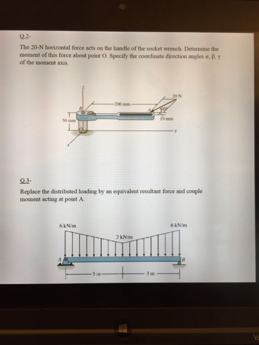 Solved The 20-N horizontal force acts on the handle of the | Chegg.com