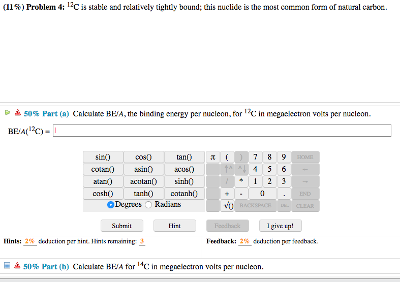 Solved (11%) Problem 4: IC is stable and relatively tightly | Chegg.com