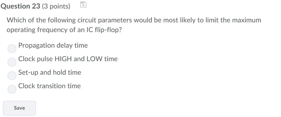 Solved Question 23 (3 points) Which of the following circuit | Chegg.com