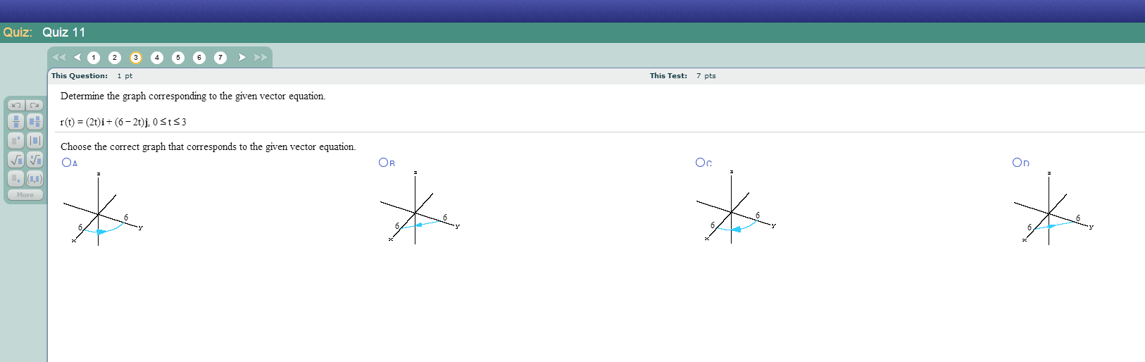 Solved Determine the graph corresponding to the given vector | Chegg.com