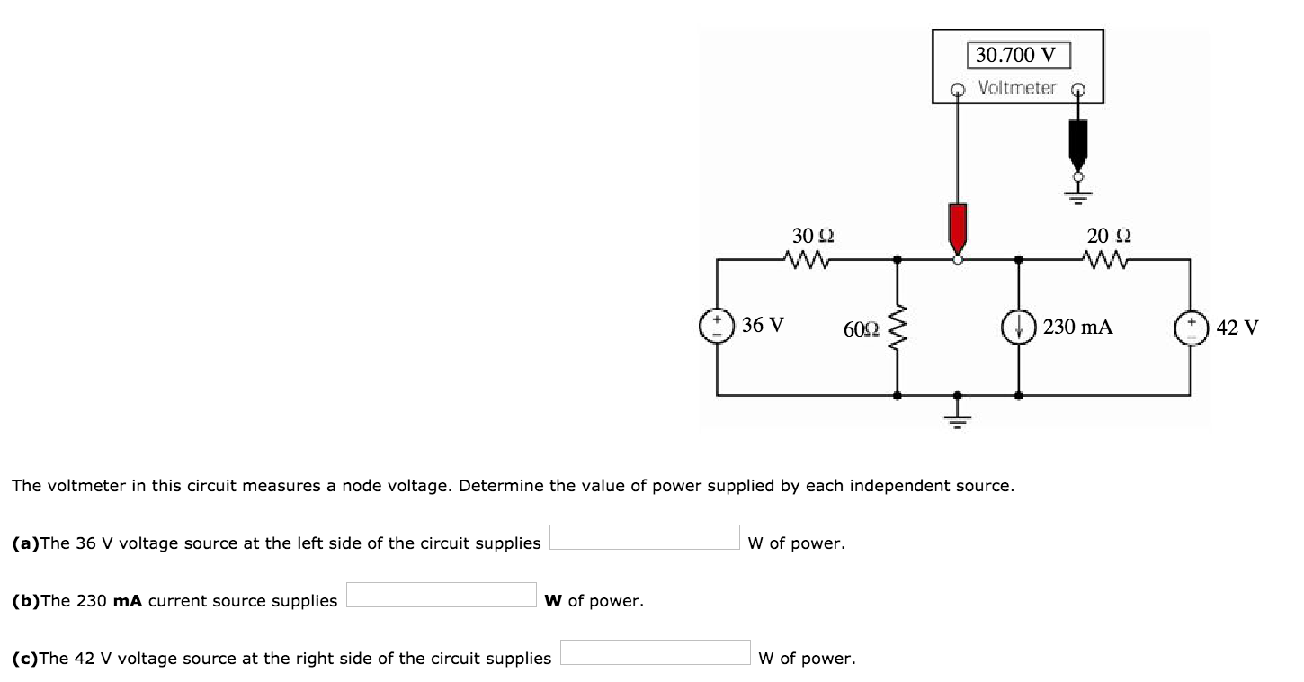 Solved The voltmeter in this circuit measures a node | Chegg.com