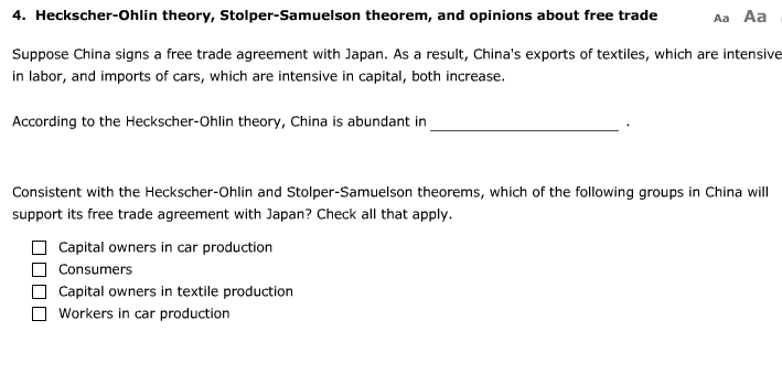 Solved Heckscher-Ohlin theory, Stolper-Samuelson theorem, | Chegg.com Solved Heckscher-Ohlin theory, Stolper-Samuelson theorem, | Chegg.com