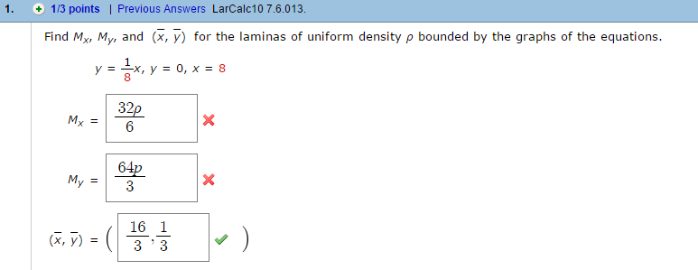 Solved Find M_X, M_Y, and (bar x, bar y) for the laminas of | Chegg.com