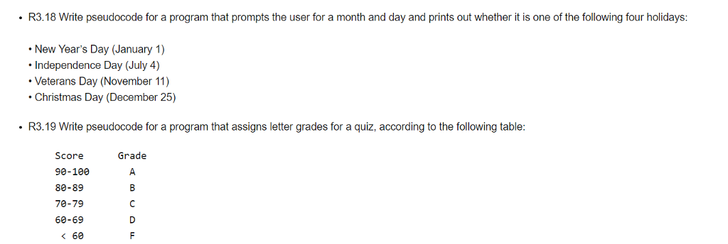 Solved R318 Write Pseudocode For A Program That Prompts The 2385