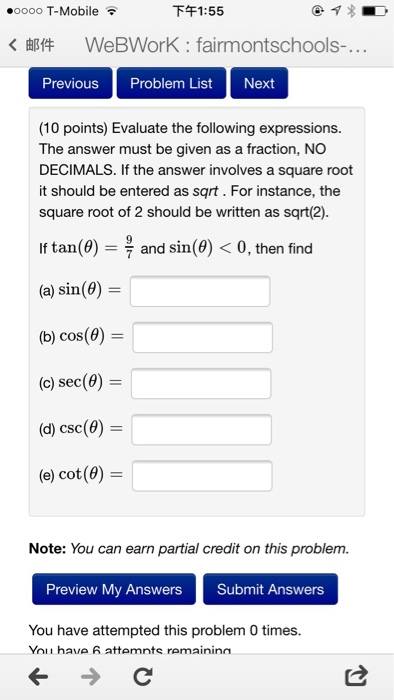 Solved Evaluate the following expressions. The answer must | Chegg.com
