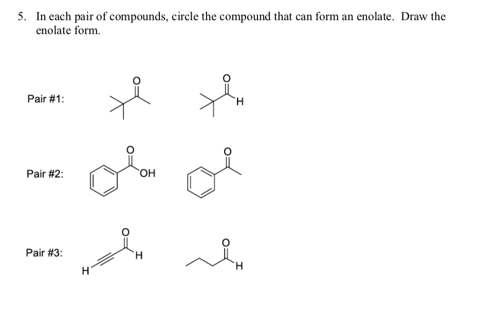 Solved 5. In each pair of compounds, circle the compound | Chegg.com