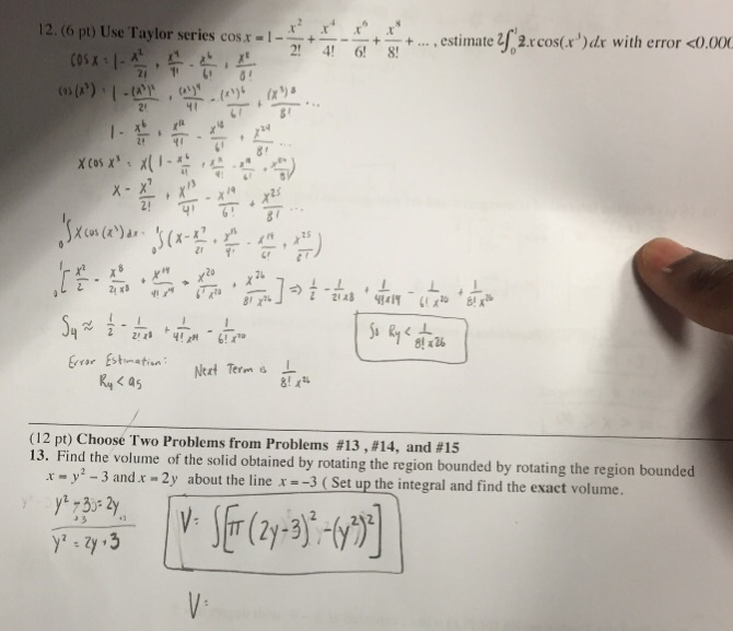 Solved Use Taylor series cos x = 1 - x^2/2! + x^4/4! + | Chegg.com