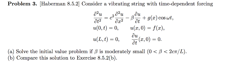 Consider a vibrating string with time-dependent | Chegg.com
