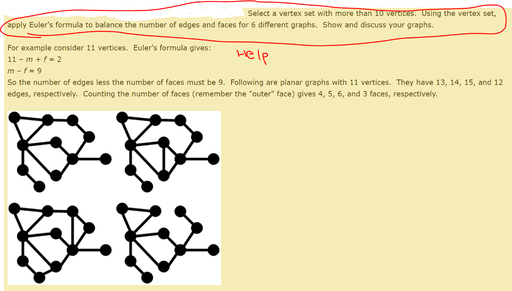 Solved Select a vertex set with more than 10 vertices. Using | Chegg.com