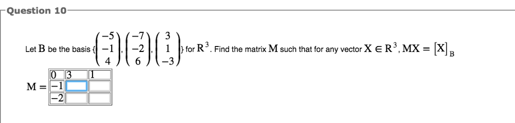 Solved Question 3 The value of e for which the columns of | Chegg.com