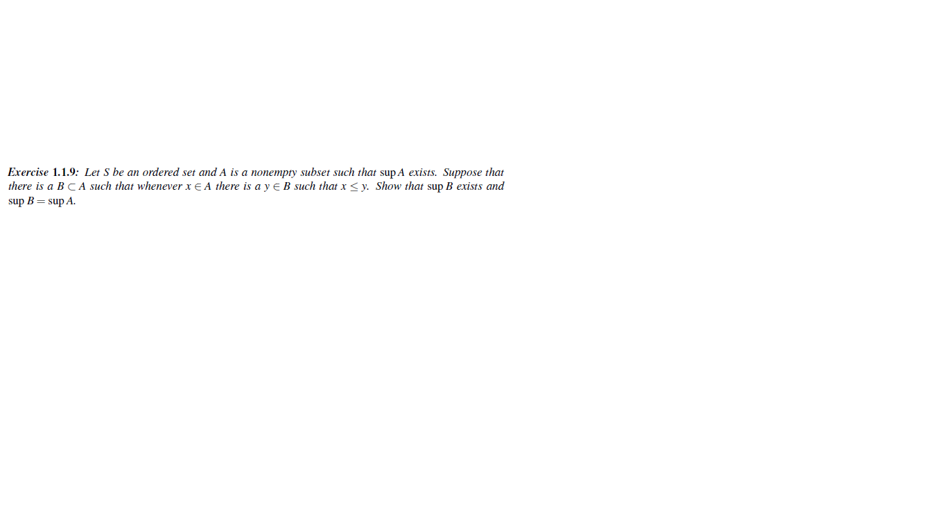Solved Let S Be An Ordered Set And A Is A Nonempty Subset