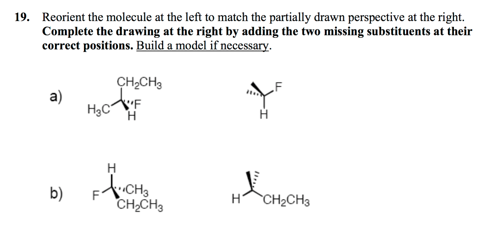 Solved Reorient the molecule at the left to match the | Chegg.com