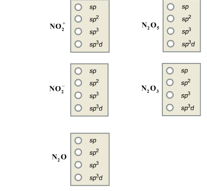 Solved What is the hybridization of nitrogen in each of the | Chegg.com