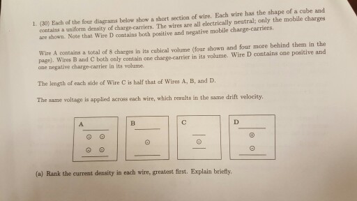 Solved contains a uniform density of charge carriers. The | Chegg.com