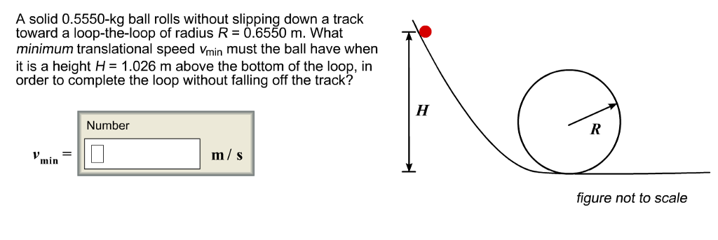 Solved A solid 0.5550-kg ball rolls without slipping down a | Chegg.com