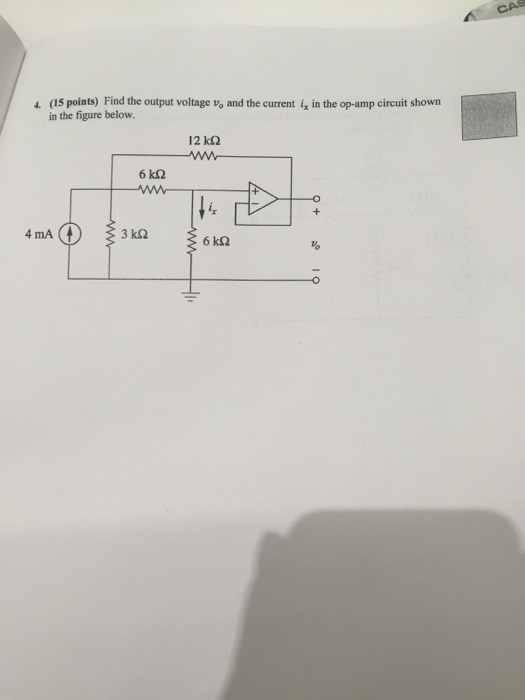 Solved Find the output voltage v_o and the current i_x in | Chegg.com