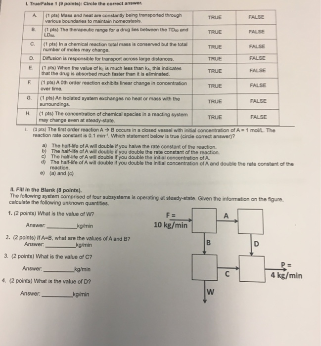 Solved The first order reaction A rightarrow B occurs in a | Chegg.com