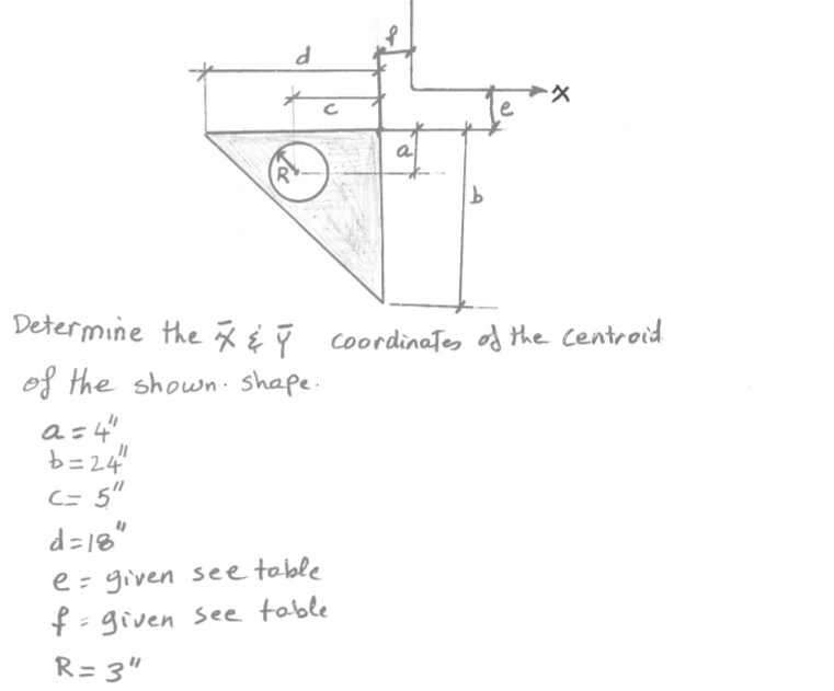 Solved Determine the x bar y bar coordinates of the | Chegg.com
