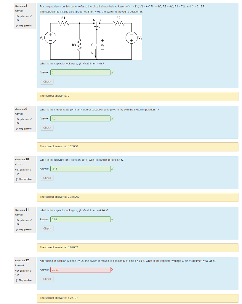 Solved For the problems on this page, refer to the circuit | Chegg.com