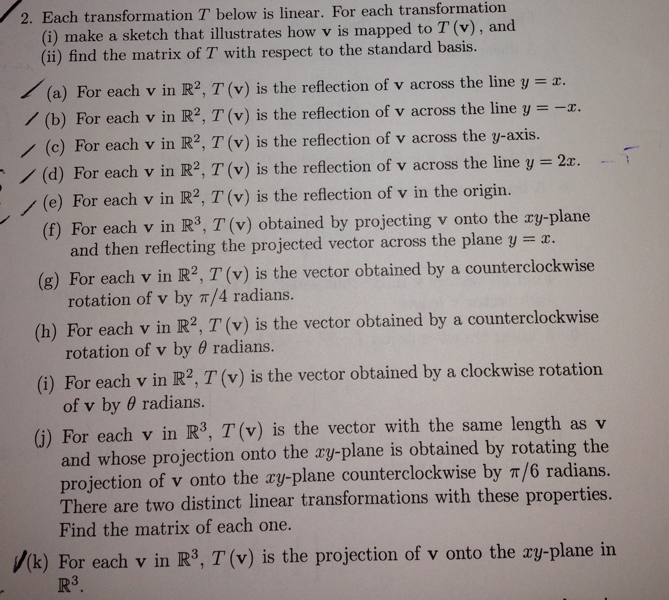 Solved A linear transformation T : R5 rightarrow R6. What is | Chegg.com