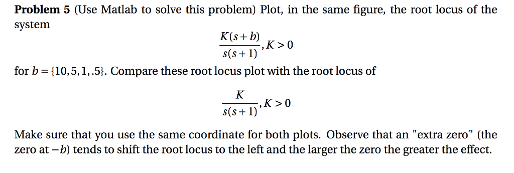 Solved Problem 5 Use Matlab To Solve This Problem Plot In