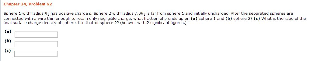 Solved Sphere 1 with radius R1 has positive charge q. Sphere | Chegg.com