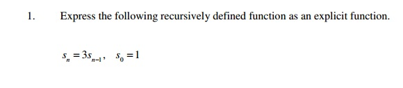 Solved Express the following recursively defined function as | Chegg.com