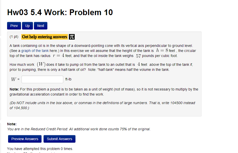 Solved Hw03 5.4 Work: Problem 10 Prev Up Next (1 pt) Get | Chegg.com