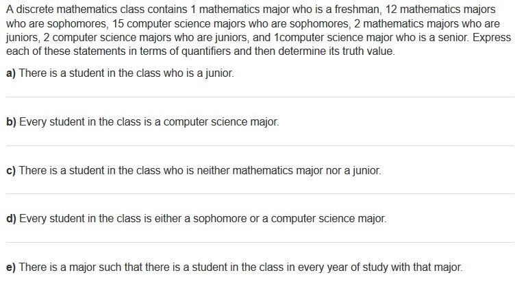 Solved A discrete mathematics class contains 1 mathematics | Chegg.com