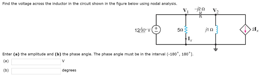 Solved Find the voltage across the inductor in the circuit | Chegg.com