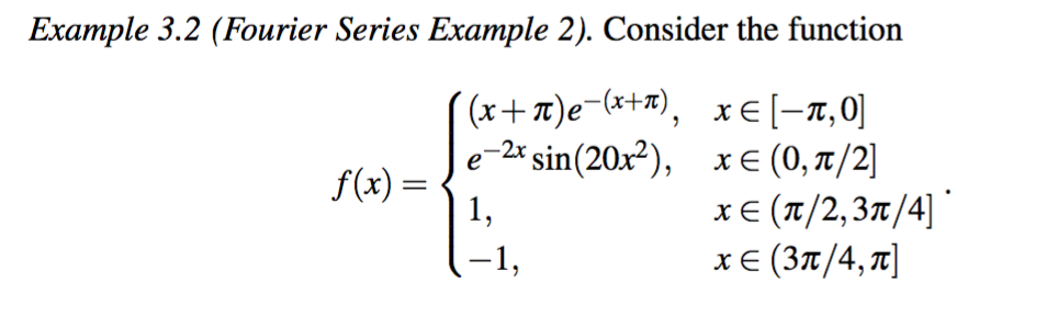 Solved 3.12. Consider the function f defined in Example 3.2. | Chegg.com