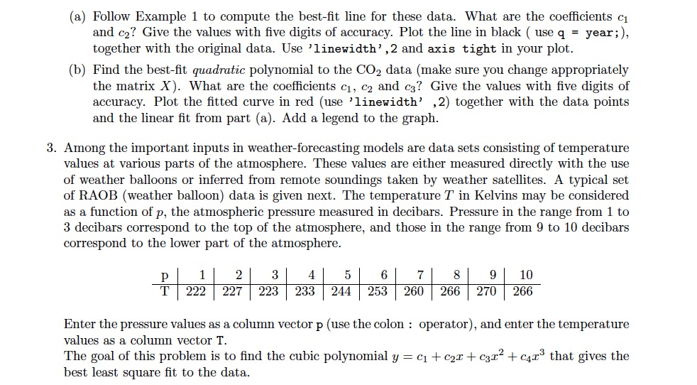 (a) Follow Example 1 to find the coefficients of the | Chegg.com