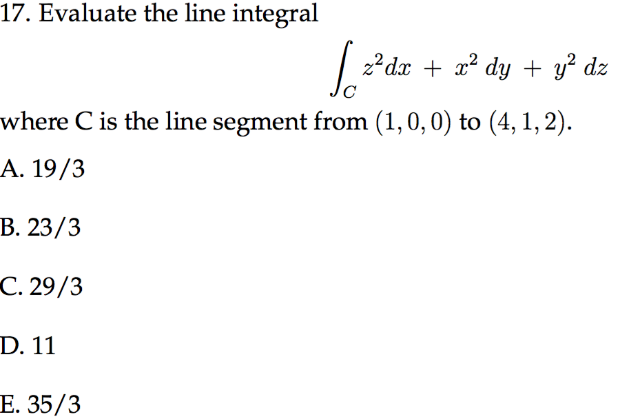 Solved Evaluate the line integral Integrate z^2 dx + x^2 dy | Chegg.com Solved Evaluate the line integral Integrate z^2 dx + x^2 dy | Chegg.com