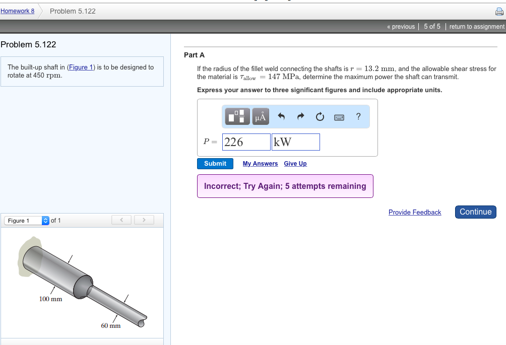 Solved Homework 8 Problem 5.122 previous | 5 of 5 I return | Chegg.com