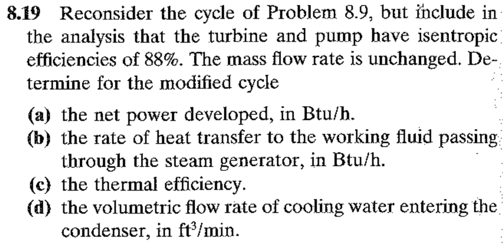 Solved Reconsider the cycle of Problem 8.9, but include in | Chegg.com