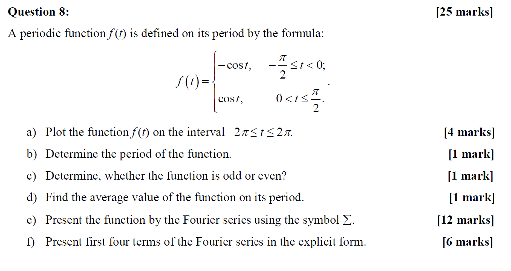 Solved A Periodic Function F t Is Defined On Its Period By Chegg solved-a-periodic-function-f-t-is-defined-on-its-period-by-chegg