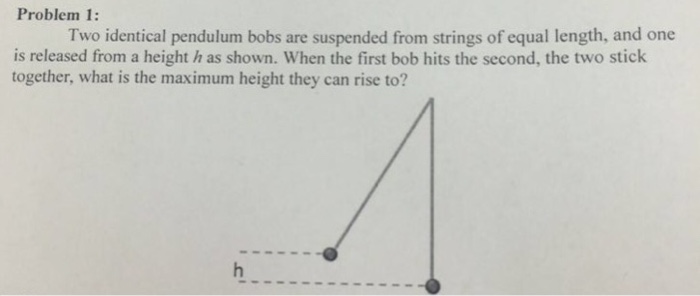 Solved Two identical pendulum bobs are suspended from | Chegg.com
