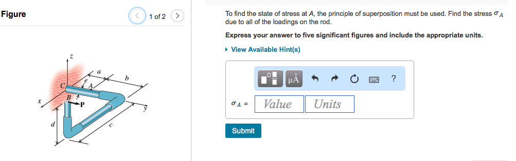 Solved Part C Stress due to the normal force Learning Goal . | Chegg.com