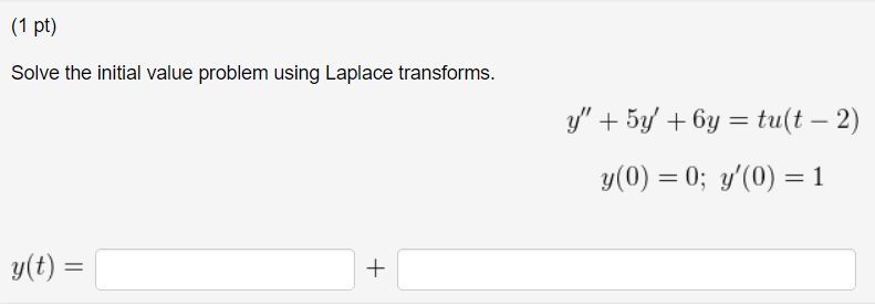 Solved Solve the initial value problem using Laplace | Chegg.com