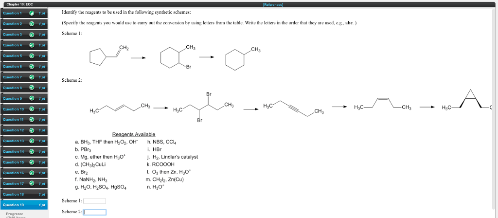 Solved Identify the reagents to be used in the following | Chegg.com Solved Identify the reagents to be used in the following | Chegg.com