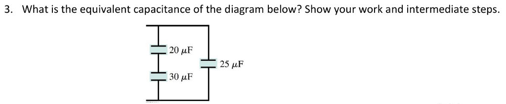 Solved What is the equivalent capacitance of the diagram | Chegg.com