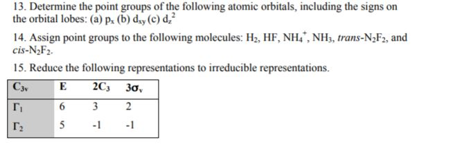 Solved Determine the point groups of the following atomic | Chegg.com